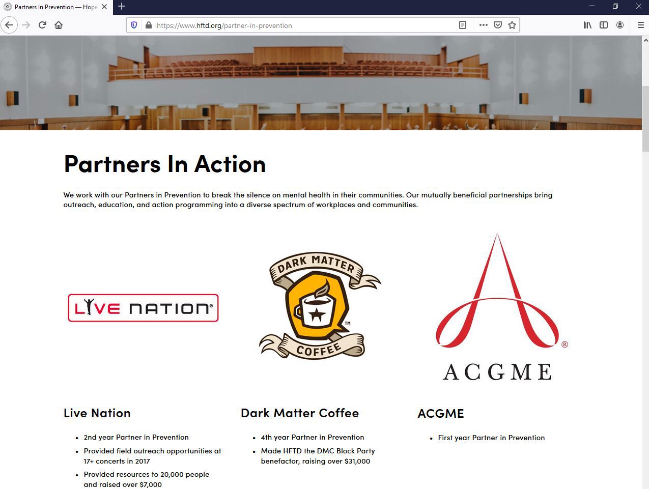 Partners in Prevention: Strengthening Our Relationship with Hope For ...